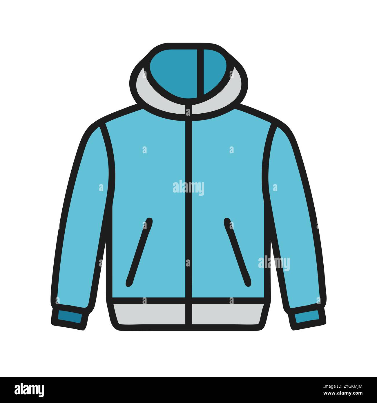 simple vector illustration of a windbreaker , in a simple and clean ...