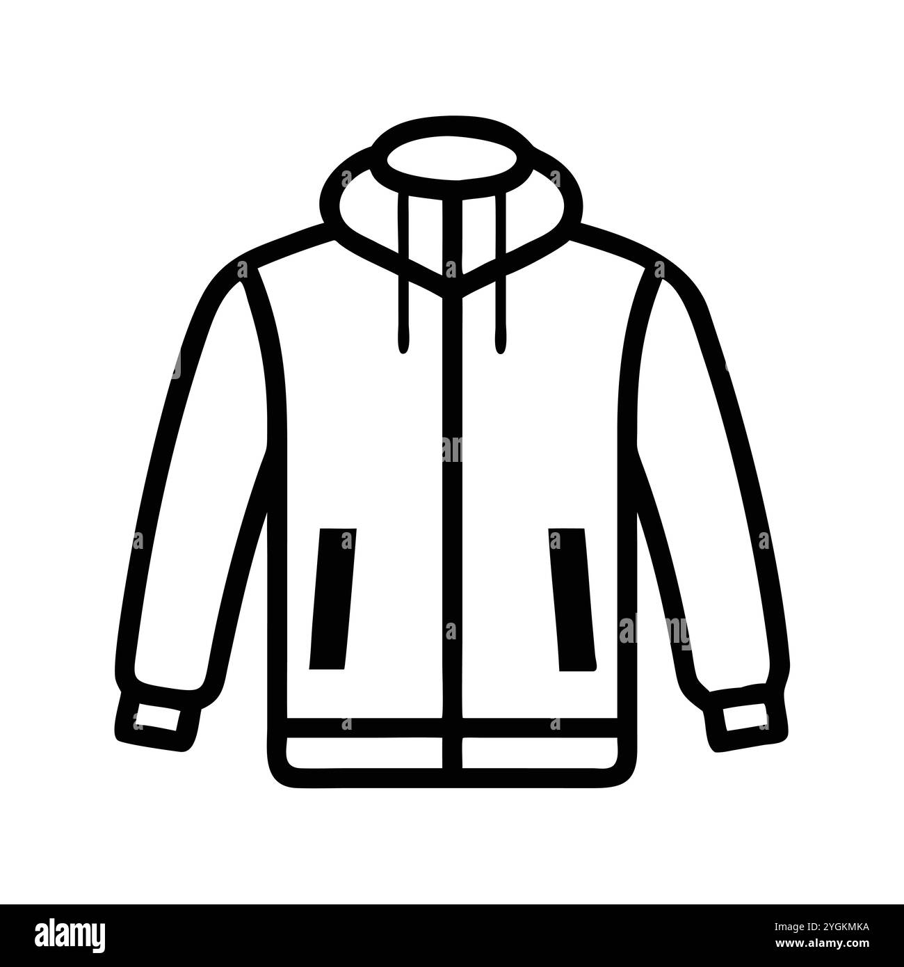 simple vector illustration of a windbreaker , in a simple and clean ...