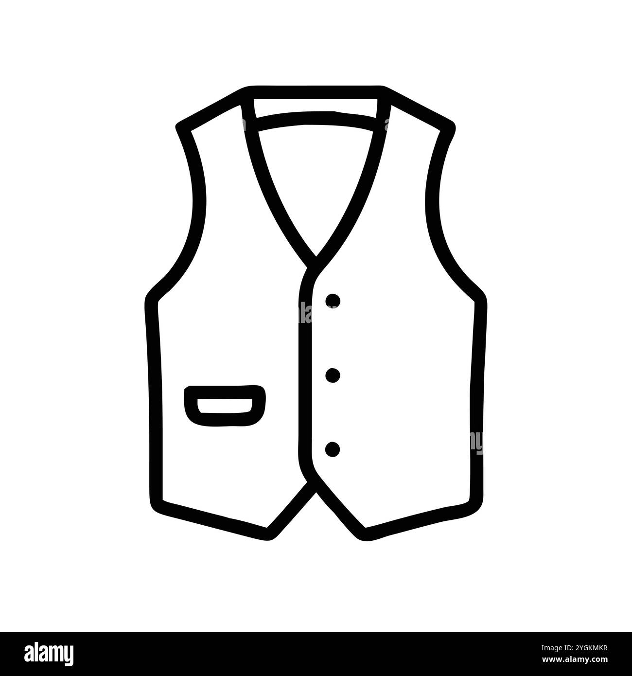 simple vector illustration of a vest , in a simple and clean style, for ...