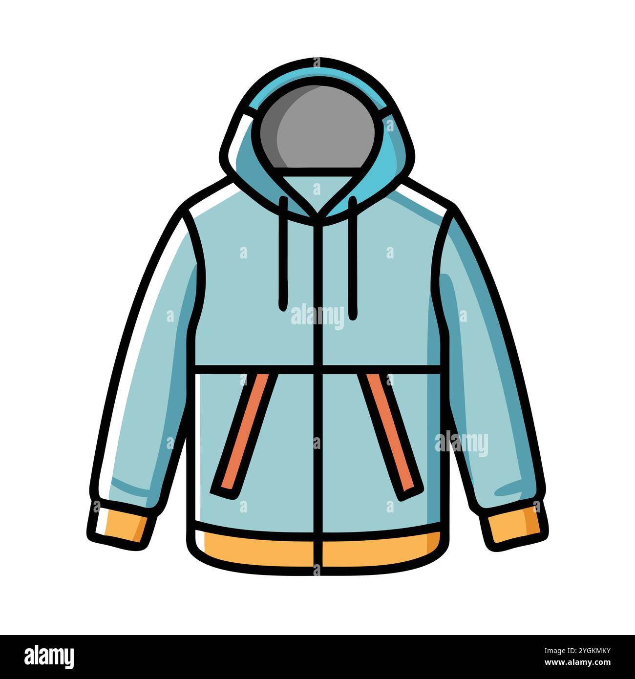 simple vector illustration of a windbreaker , in a simple and clean ...
