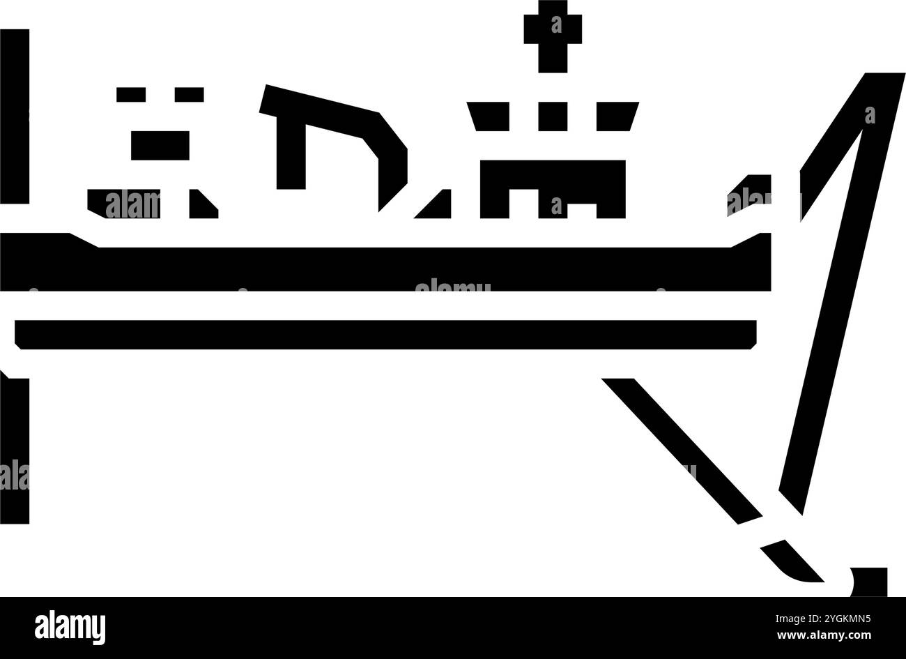 dredger ship glyph icon vector illustration Stock Vector Image & Art ...