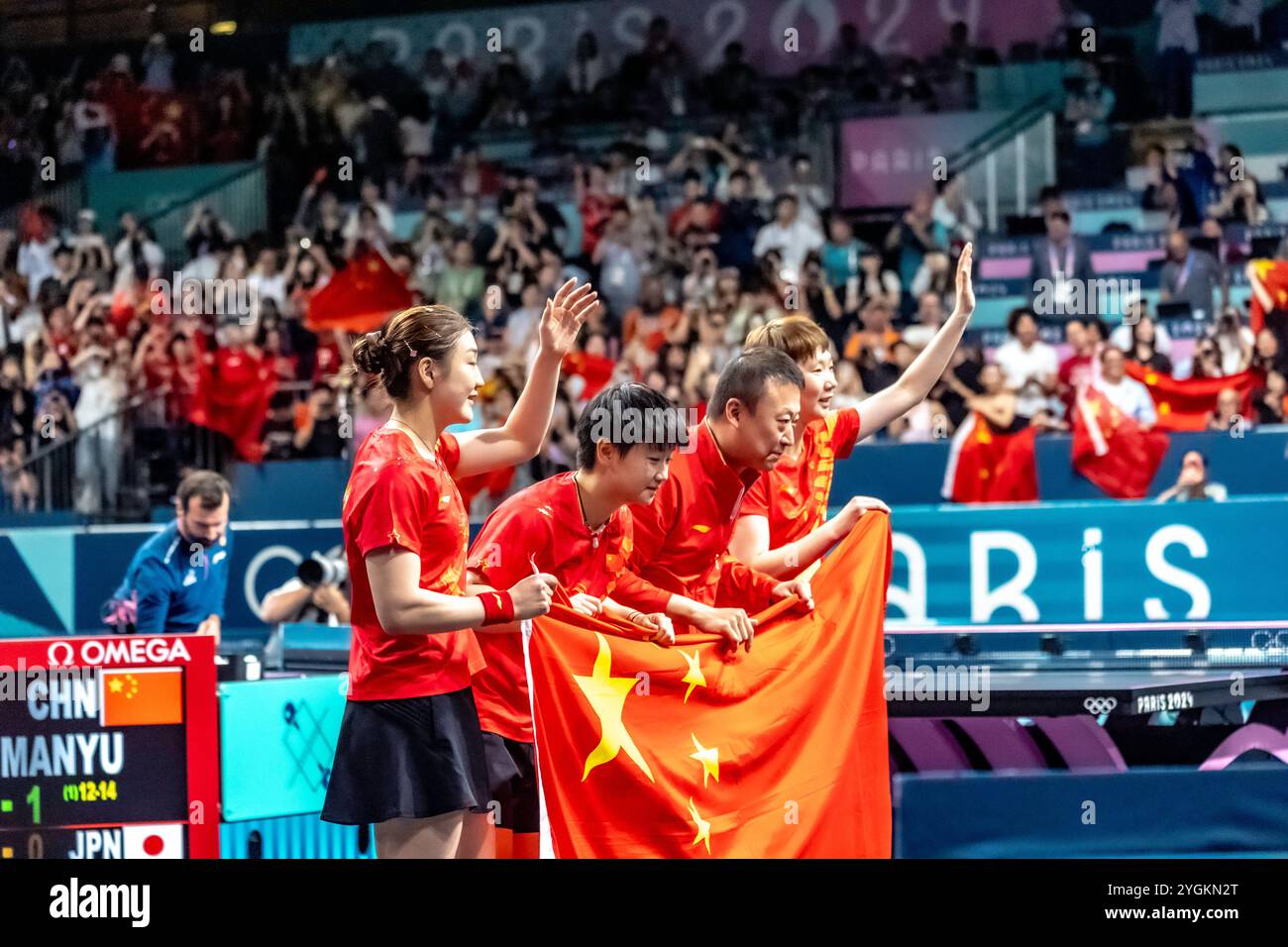 Table tennis – women's team gold medal match. Team China, Olympic ...