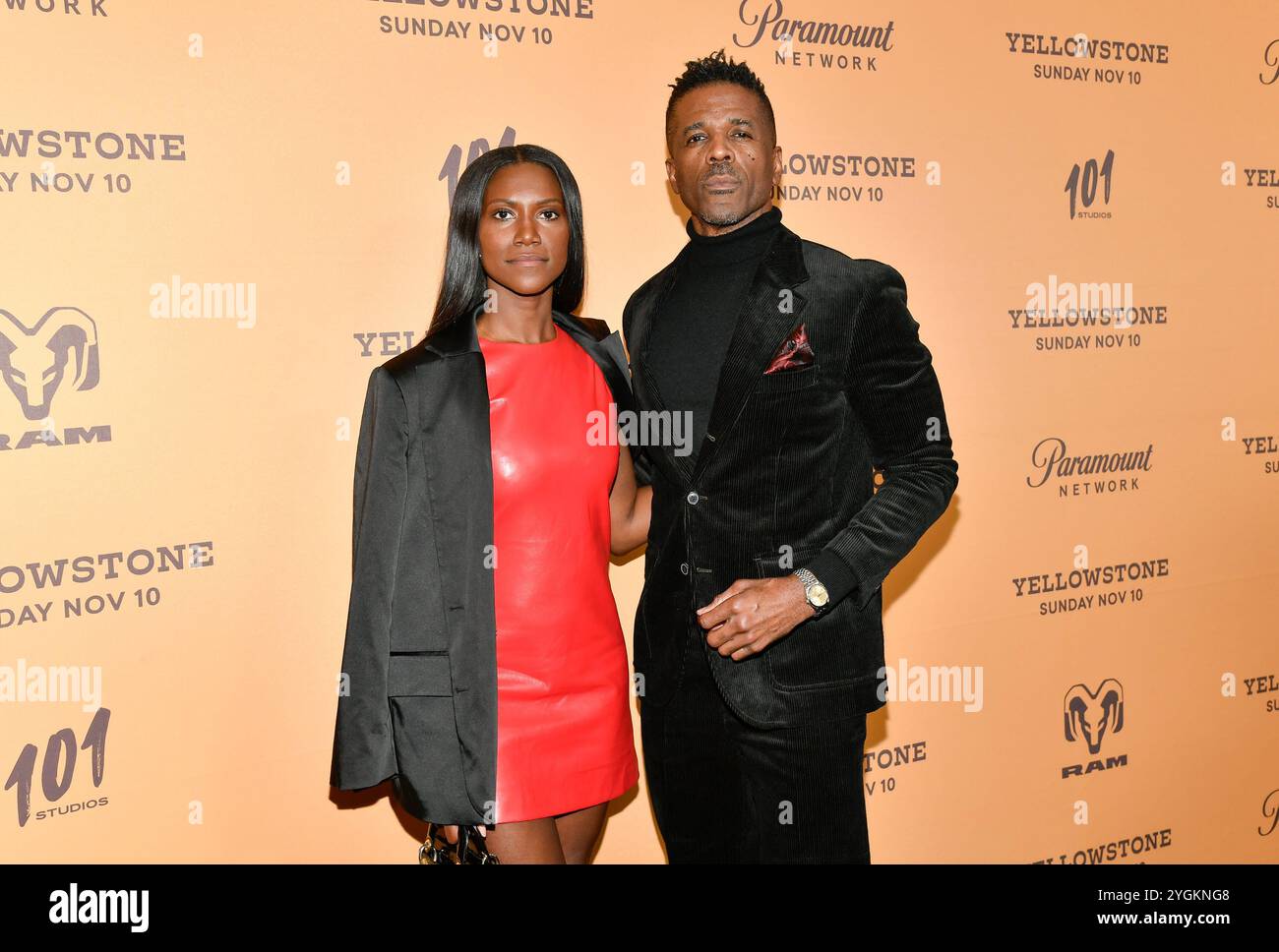 Meka Brown, left, and Rob Kirkland attend the premiere of Paramount's ...