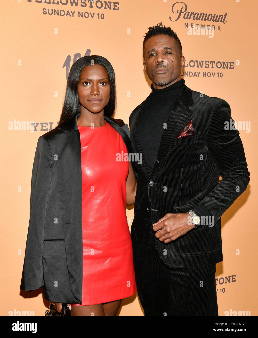 Meka Brown, left, and Rob Kirkland attend the premiere of Paramount's ...