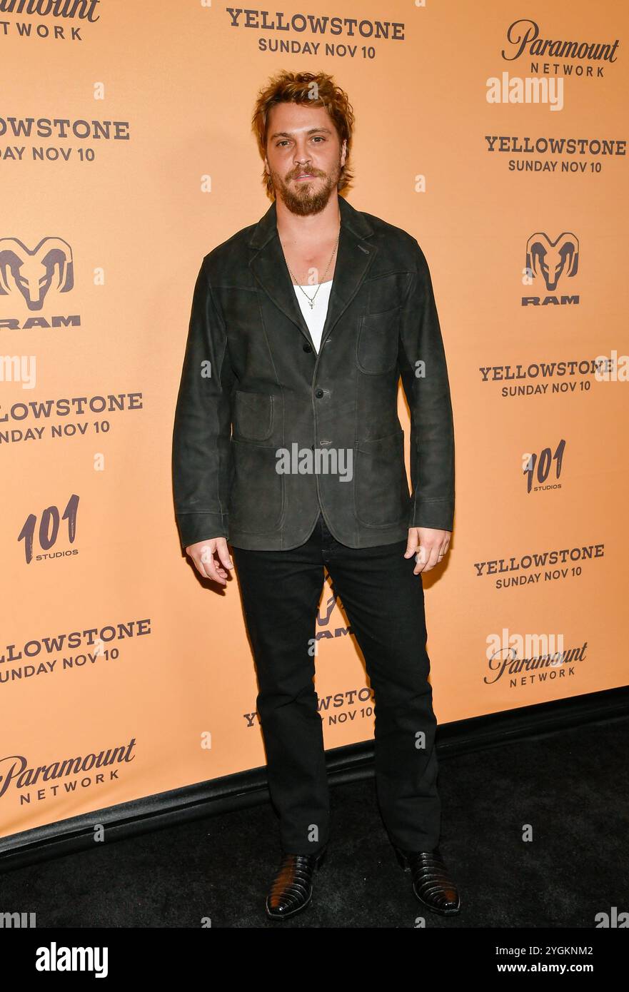 Luke Grimes attends the premiere of Paramount's "Yellowstone" season ...