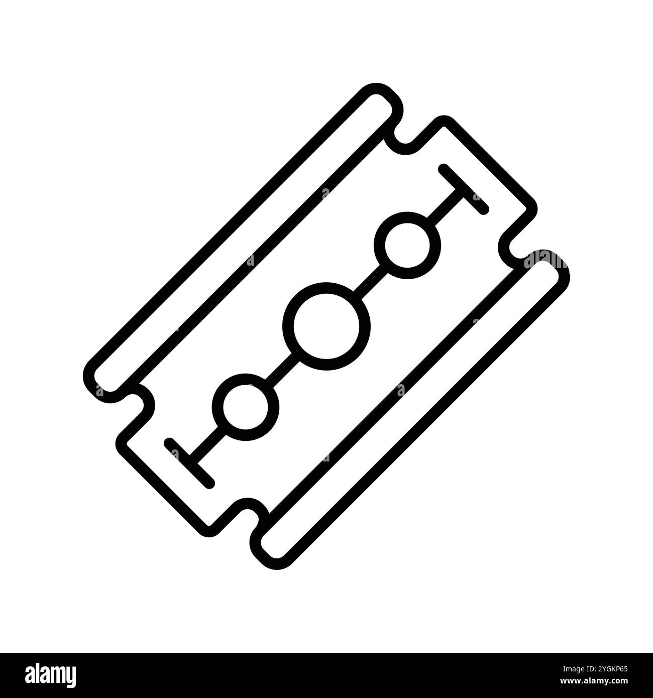 White blade razor icon isolated Black and White Stock Photos & Images ...