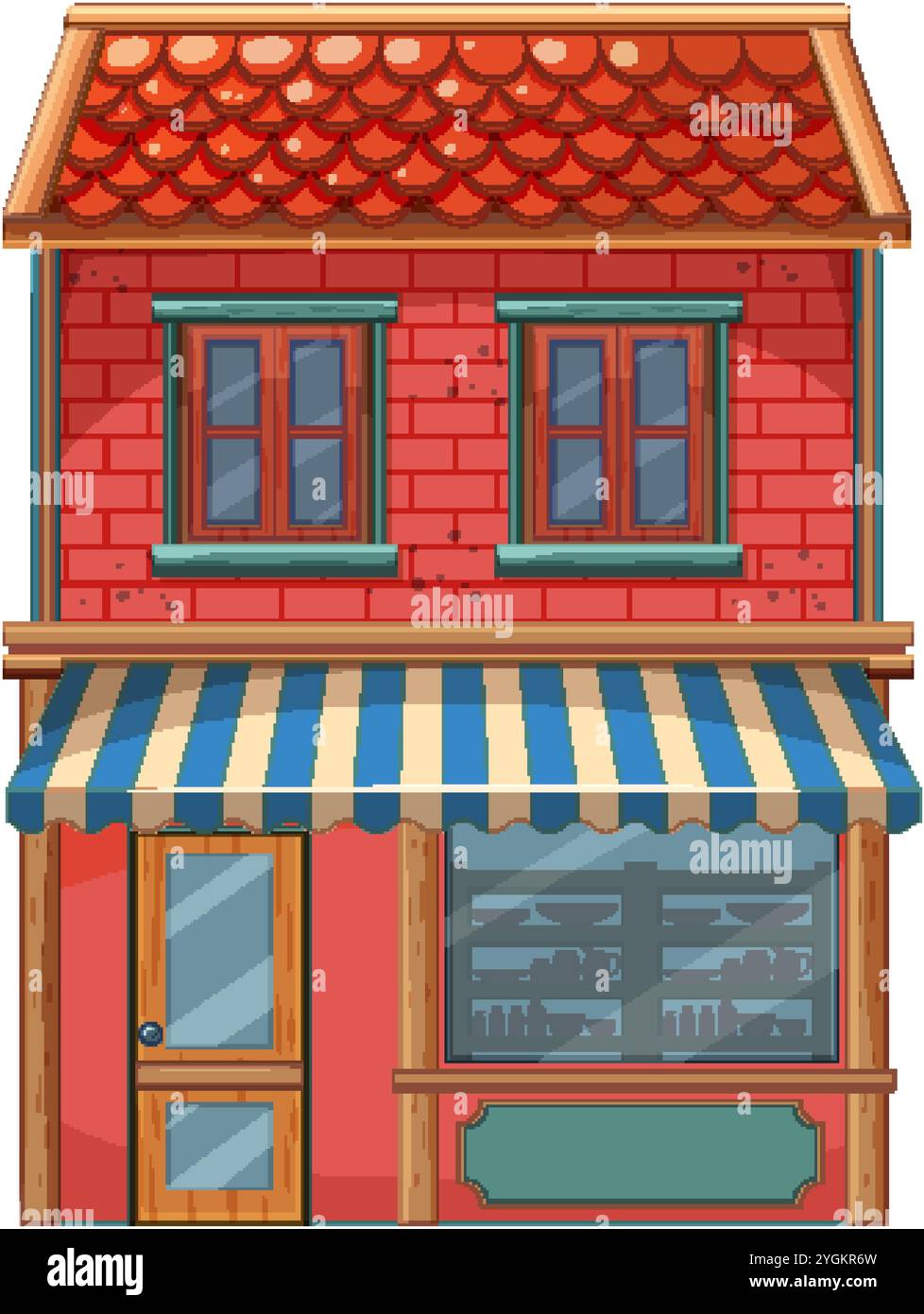 Red brick building windows Stock Vector Images - Alamy