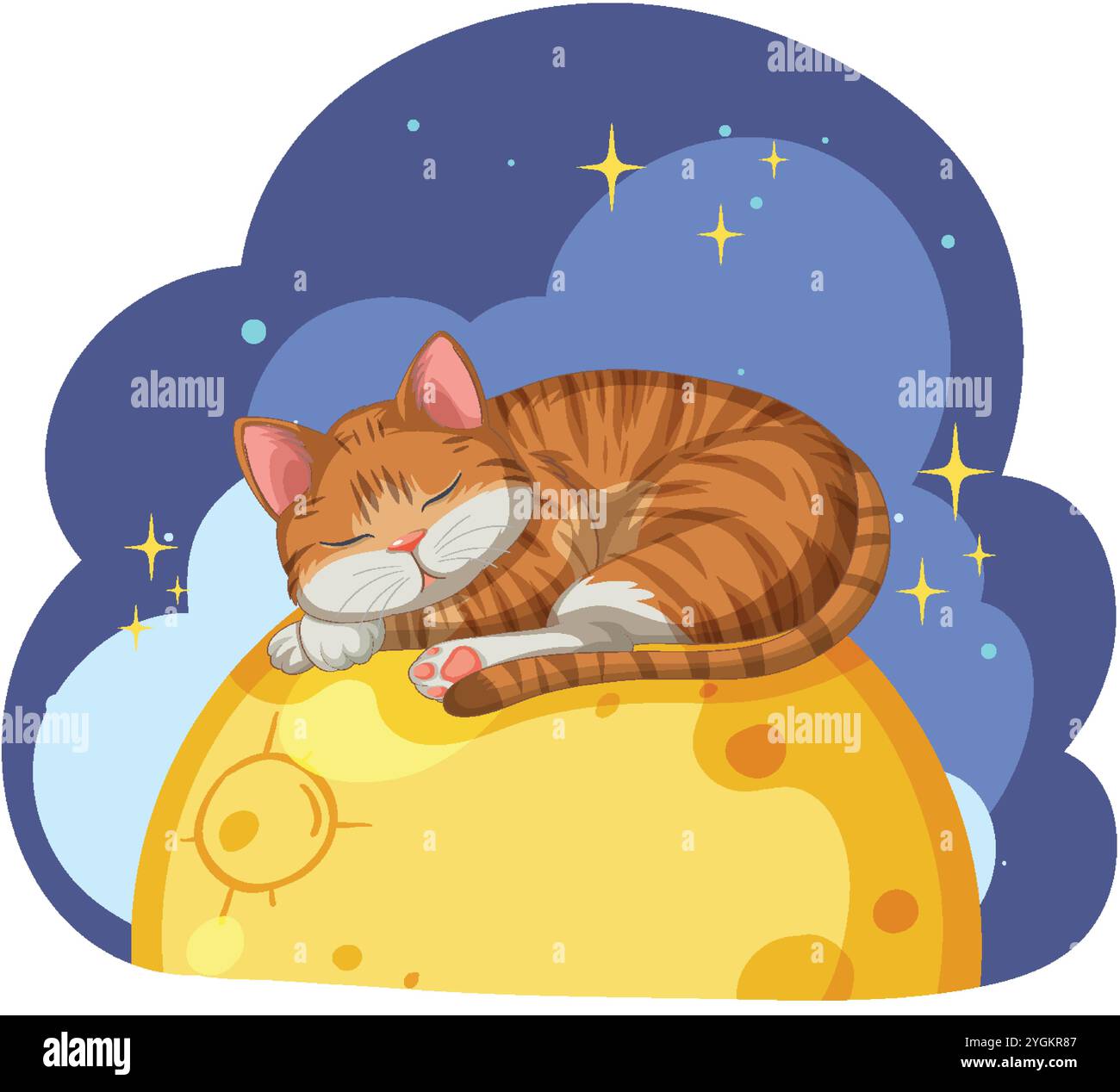 Cat space moon Cut Out Stock Images & Pictures - Alamy
