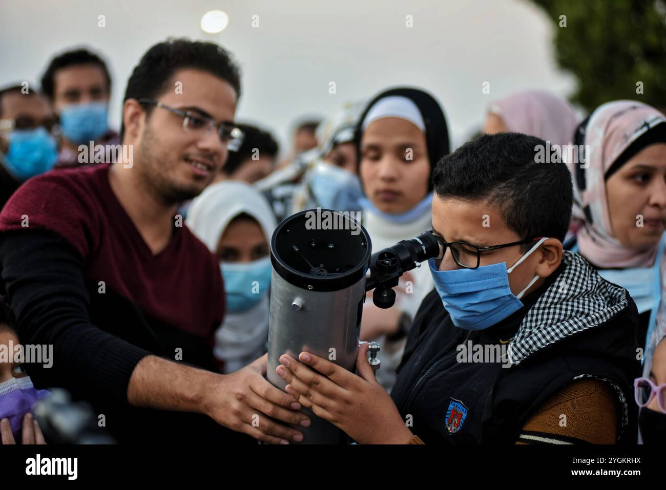 Helwan, Egypt. 21 December 2020. The Helwan Observatory holds an event ...
