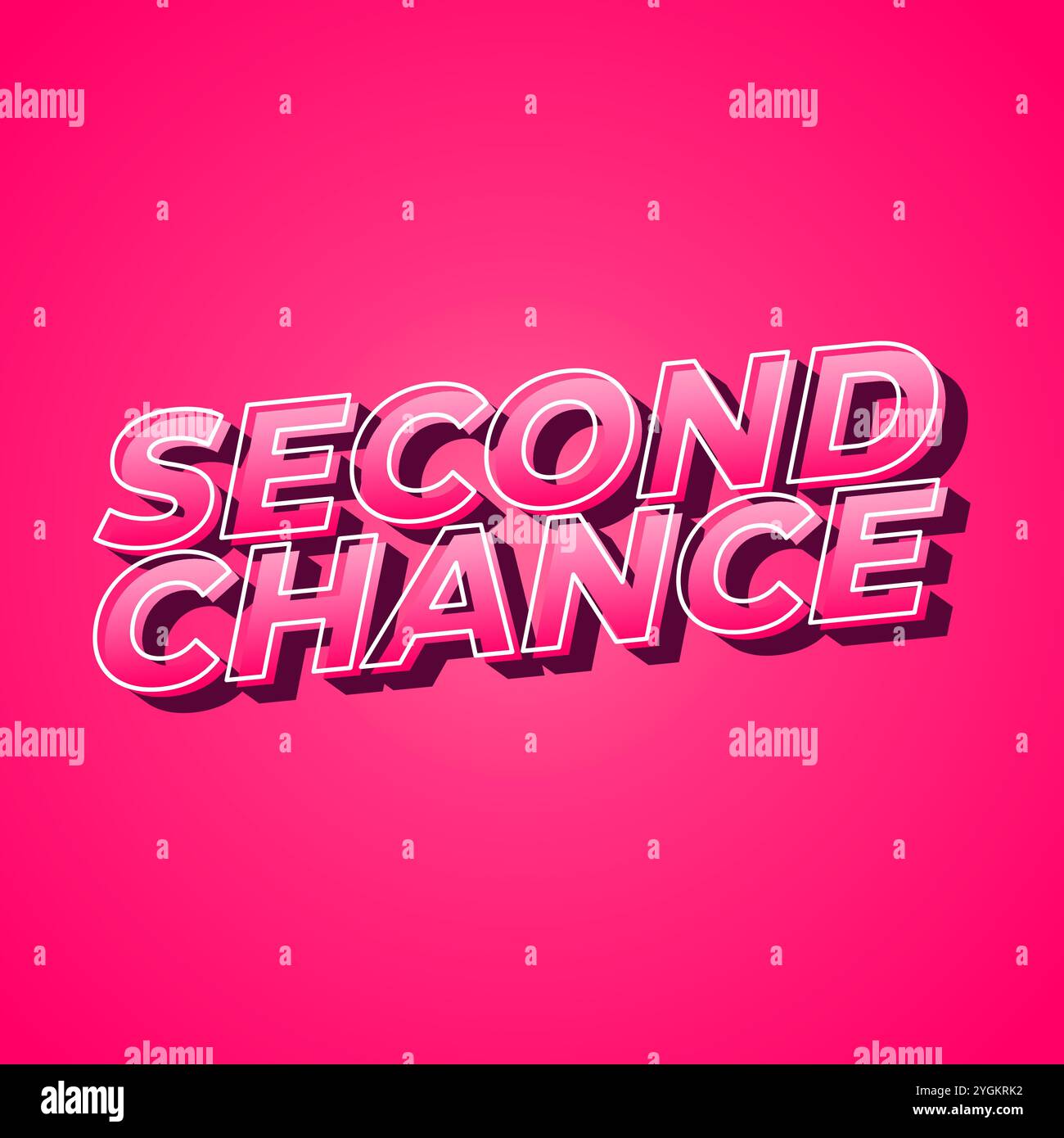 Second chance text effect design for social media ads in square size ...