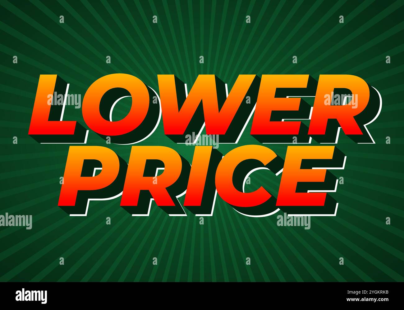Lower price. Text effect design with modern colors and 3D font look ...