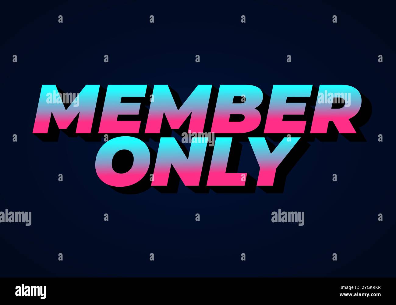 Member only. Text effect design for social media or marketing ads Stock ...