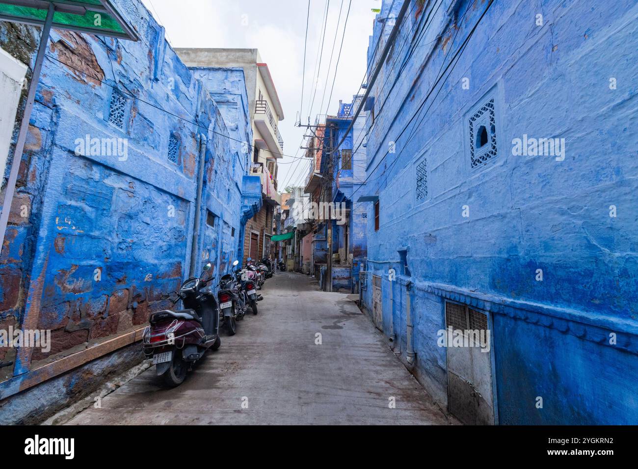 Blue corridor, Jodhpur Stock Photo - Alamy