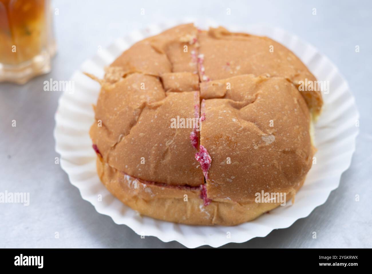Chennai famous Bun-Butter Jam Stock Photo - Alamy