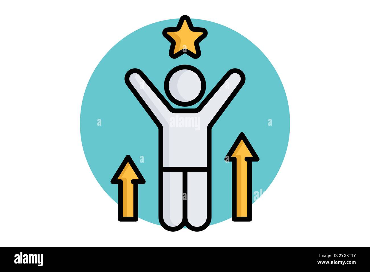 Person arrow icon outline hi-res stock photography and images - Alamy