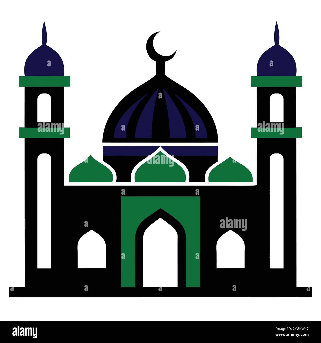 Mosque icon vector art illustration on a white background Stock Vector ...