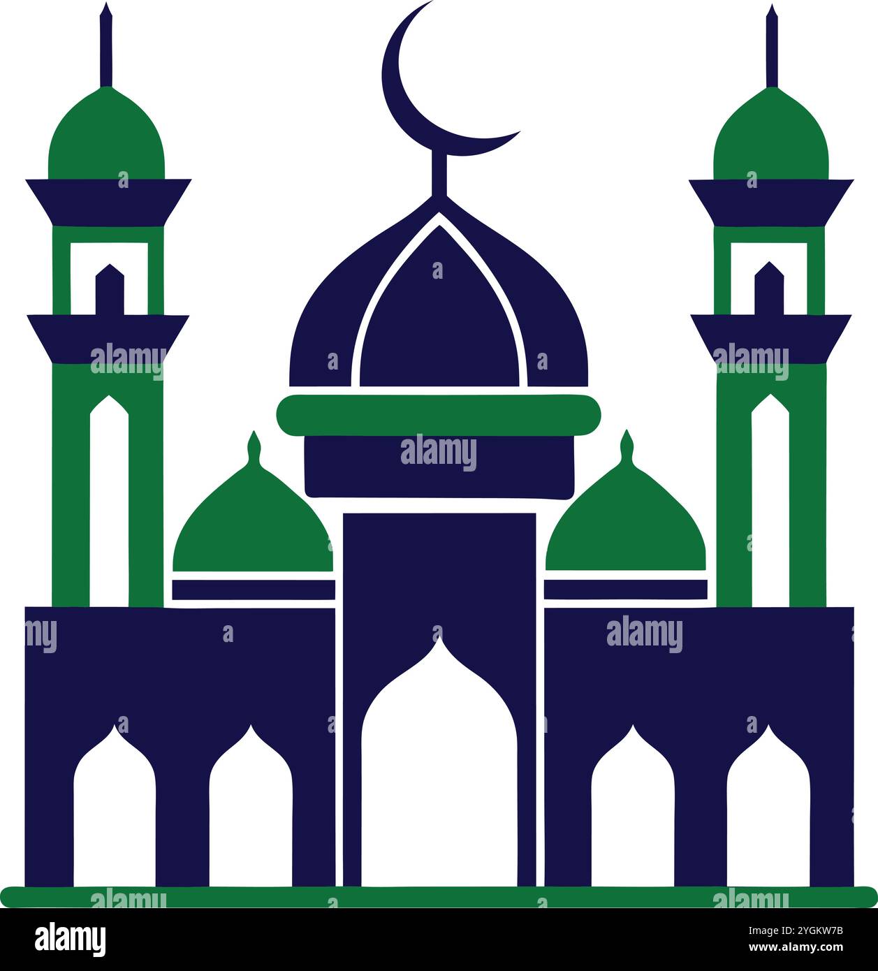 Mosque icon vector art illustration on a white background Stock Vector ...