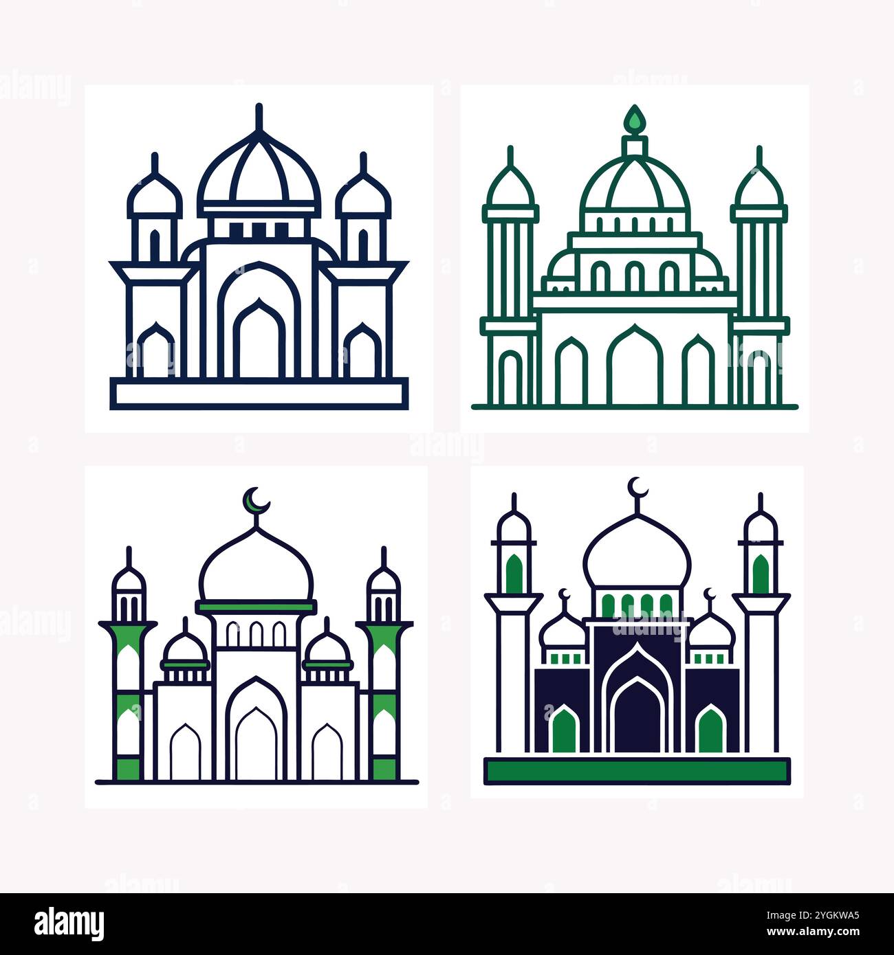 Mosque icon vector art illustration on a white background Stock Vector ...
