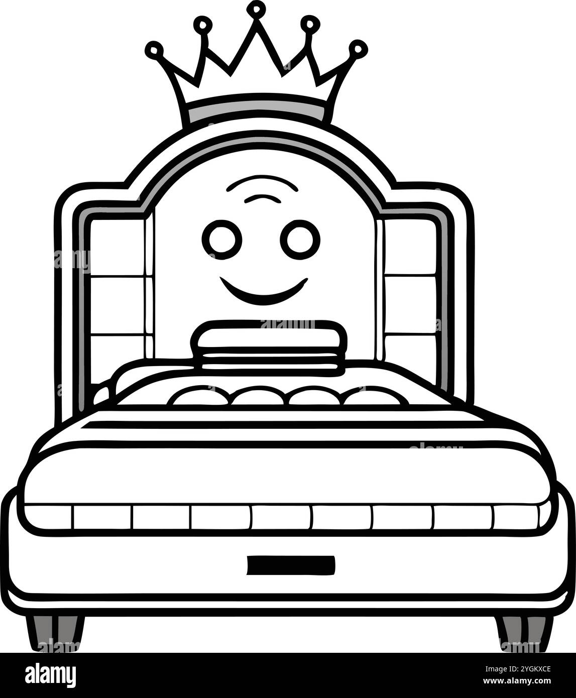 Nice Bed icon vector art illustration on a white background Stock ...