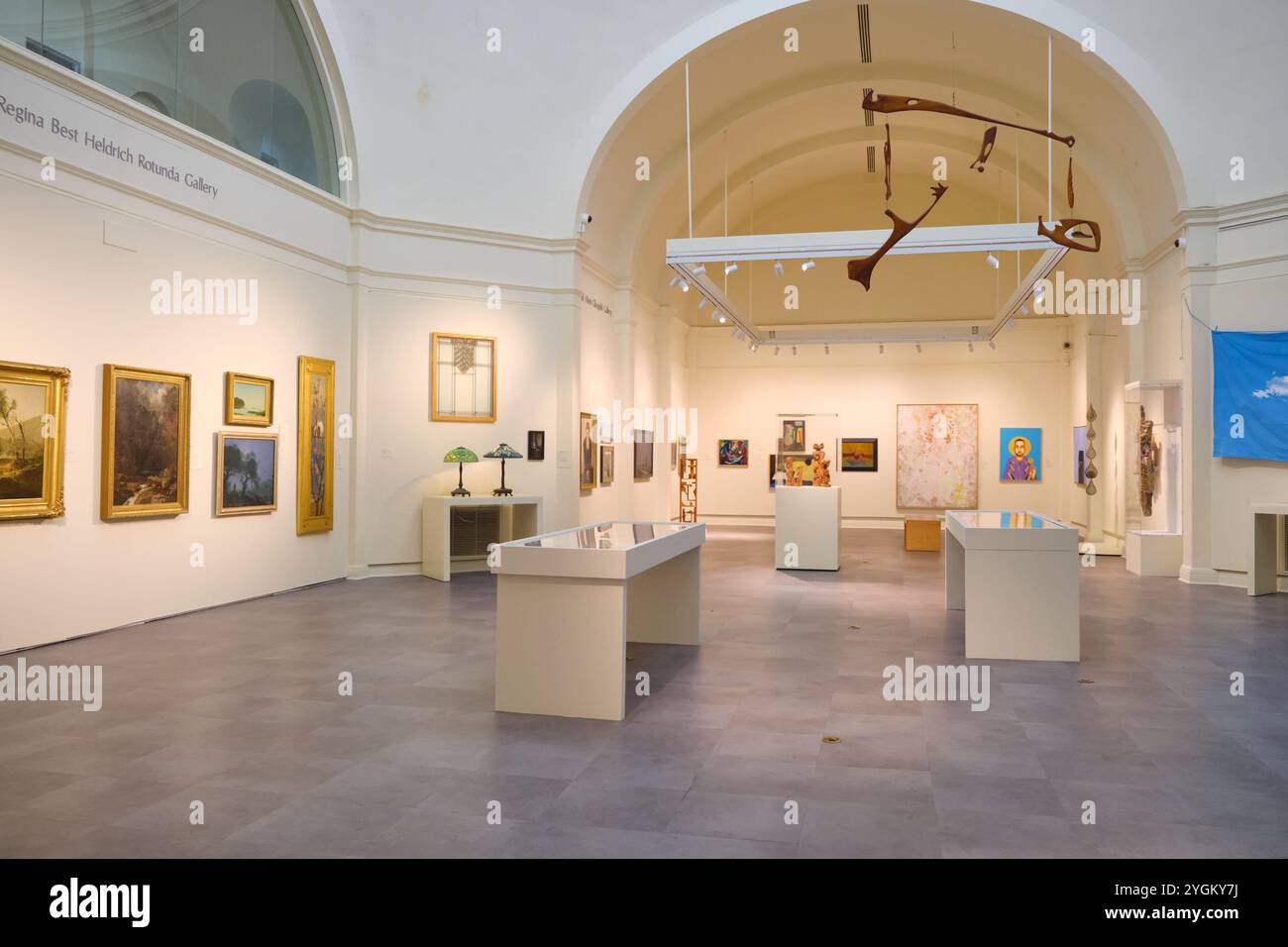 Overview of one of the permanent galleries, displays, exhibits of the ...