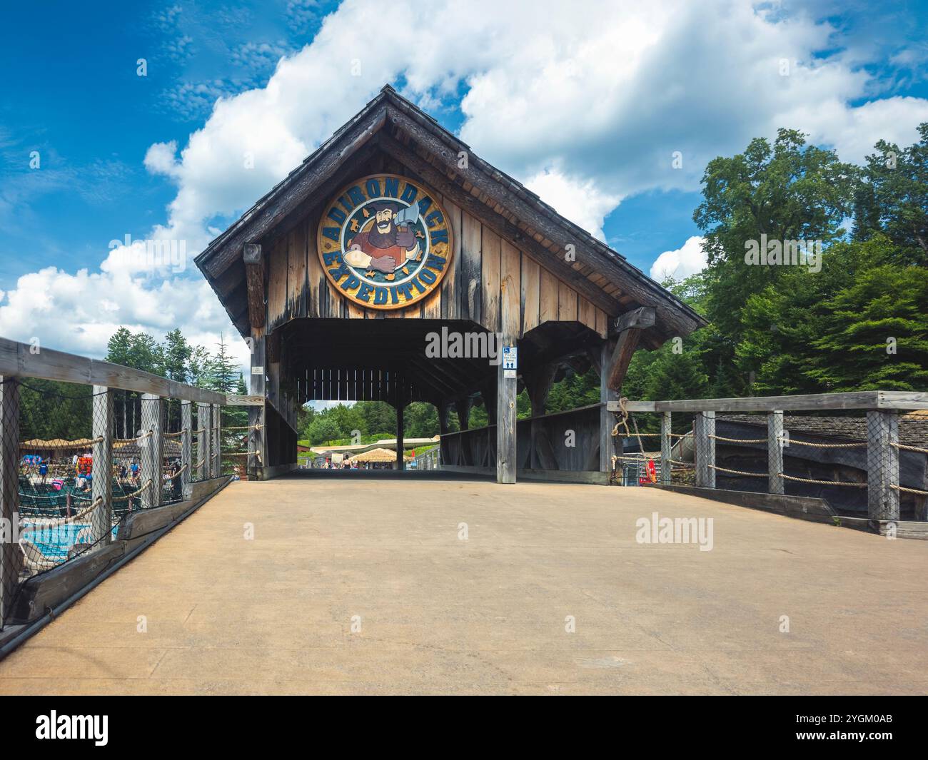Old Forge, New York - Jul 4, 2024: Wide View of Adirondack Expedition ...