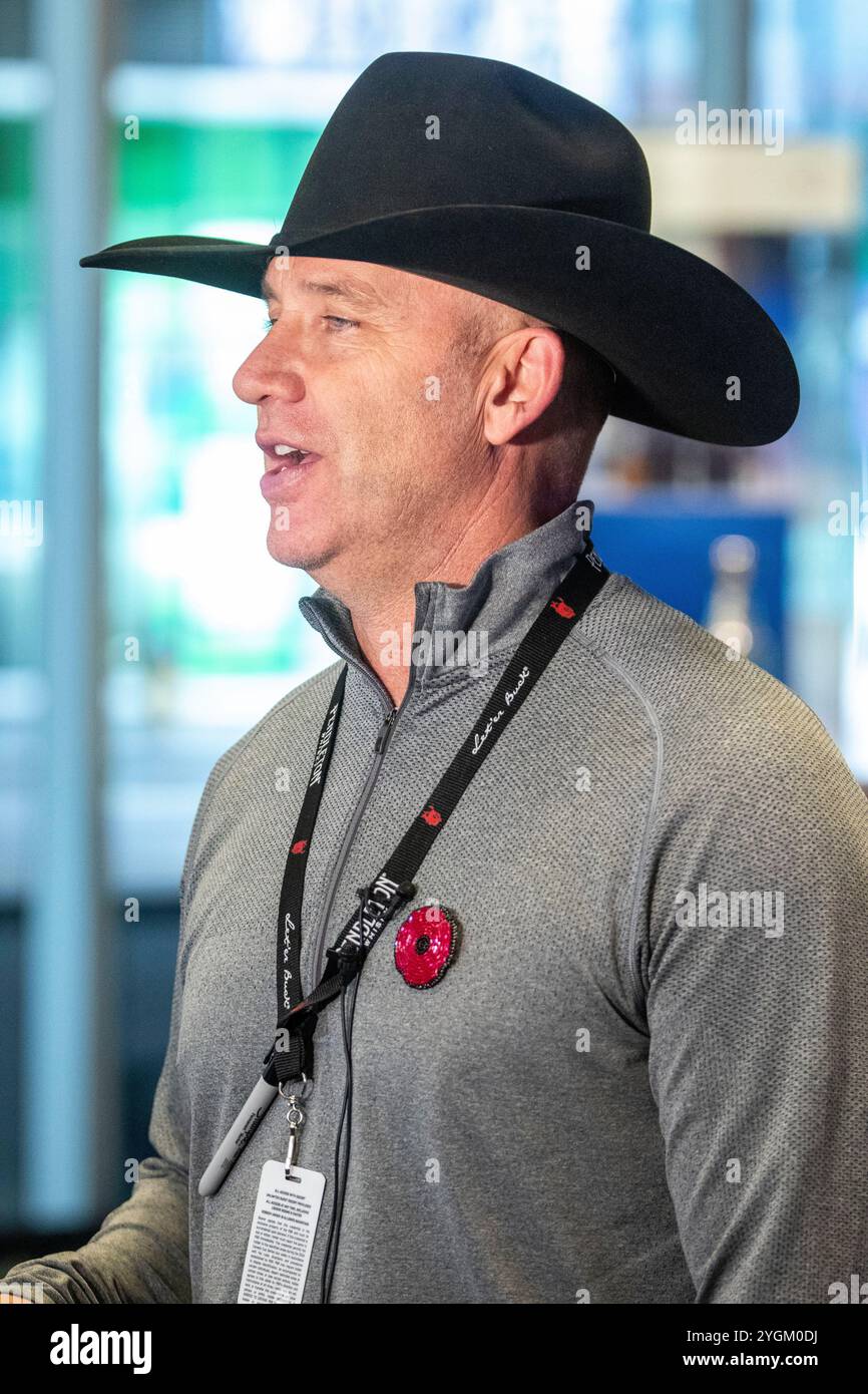 PBR representative Jason Davidson introduces the PBR charity bull ...