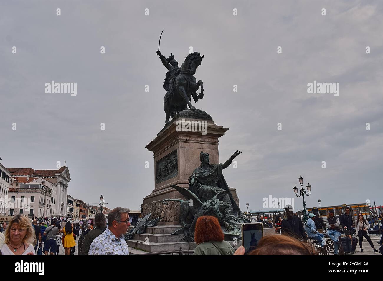 Venice,Italy;October,17,2024:the equestrian statue of Victor Emmanuel ...