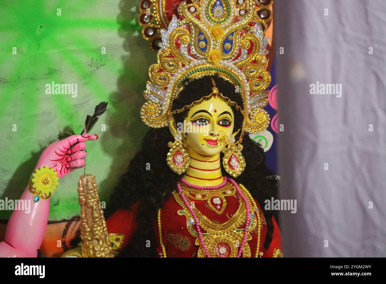 Sacred hindu durga idol worship hi-res stock photography and images - Alamy