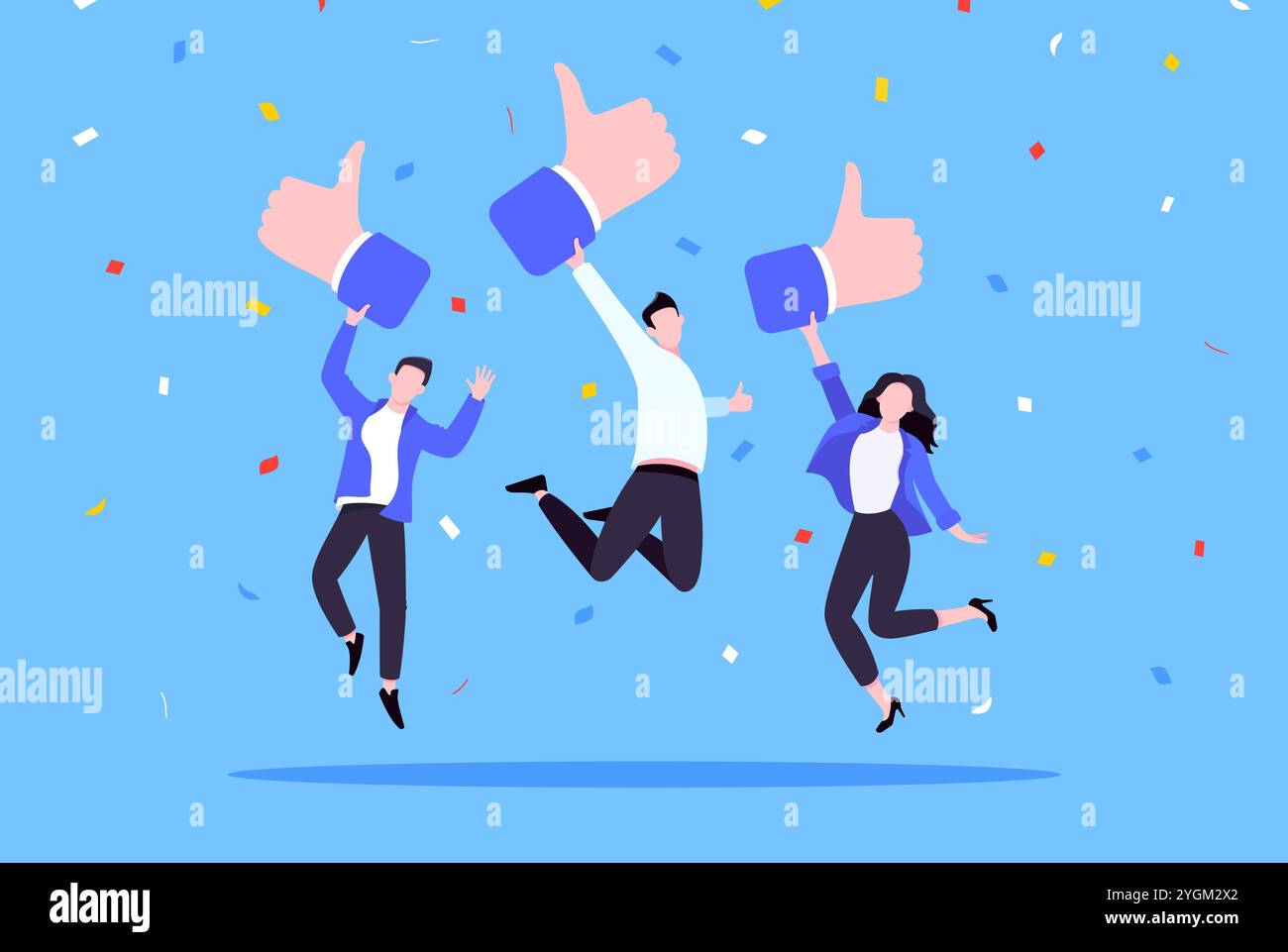 Customer feedback, employee or client satisfaction rating review with ...