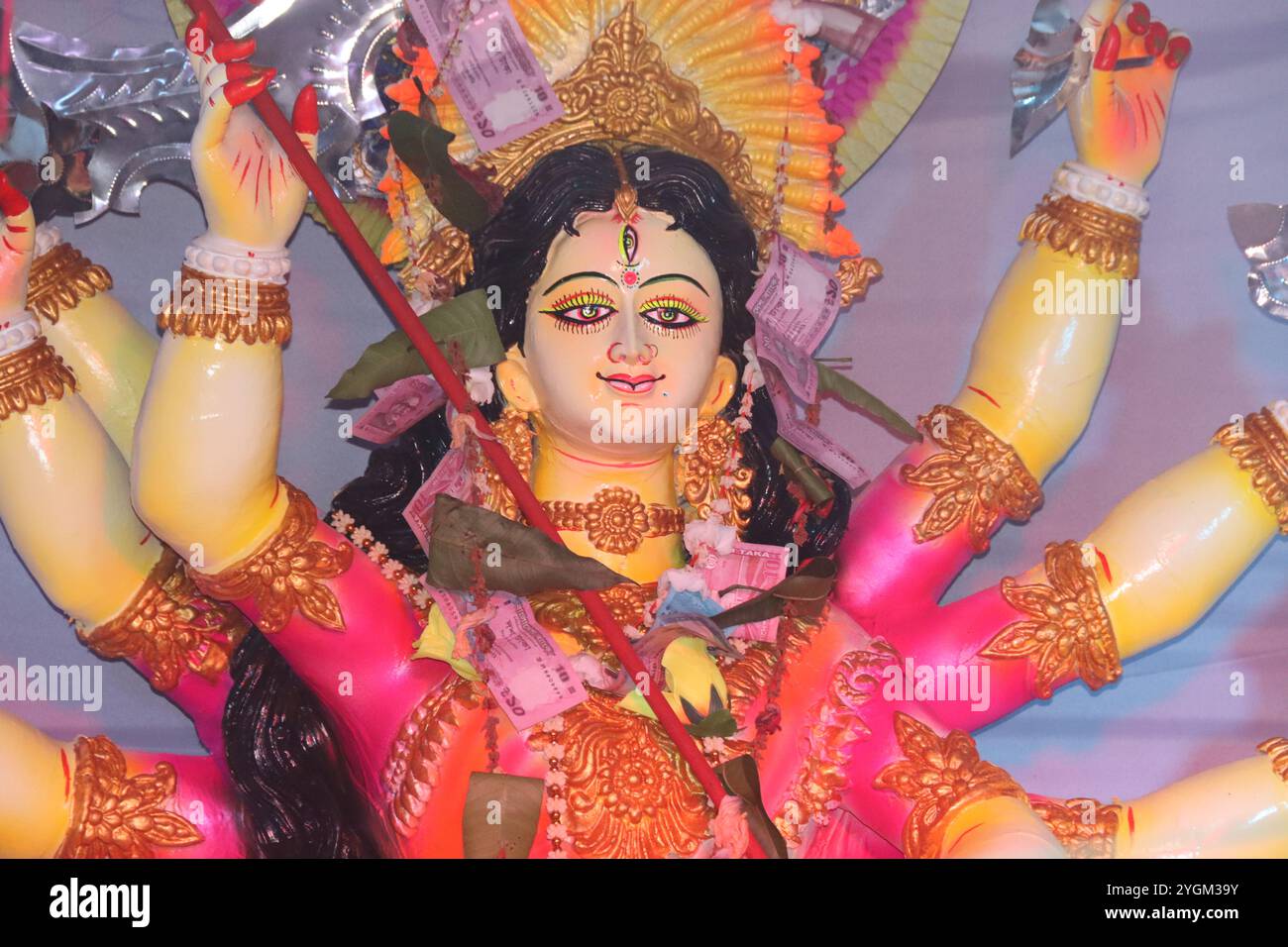 Sacred hindu durga idol worship hi-res stock photography and images - Alamy