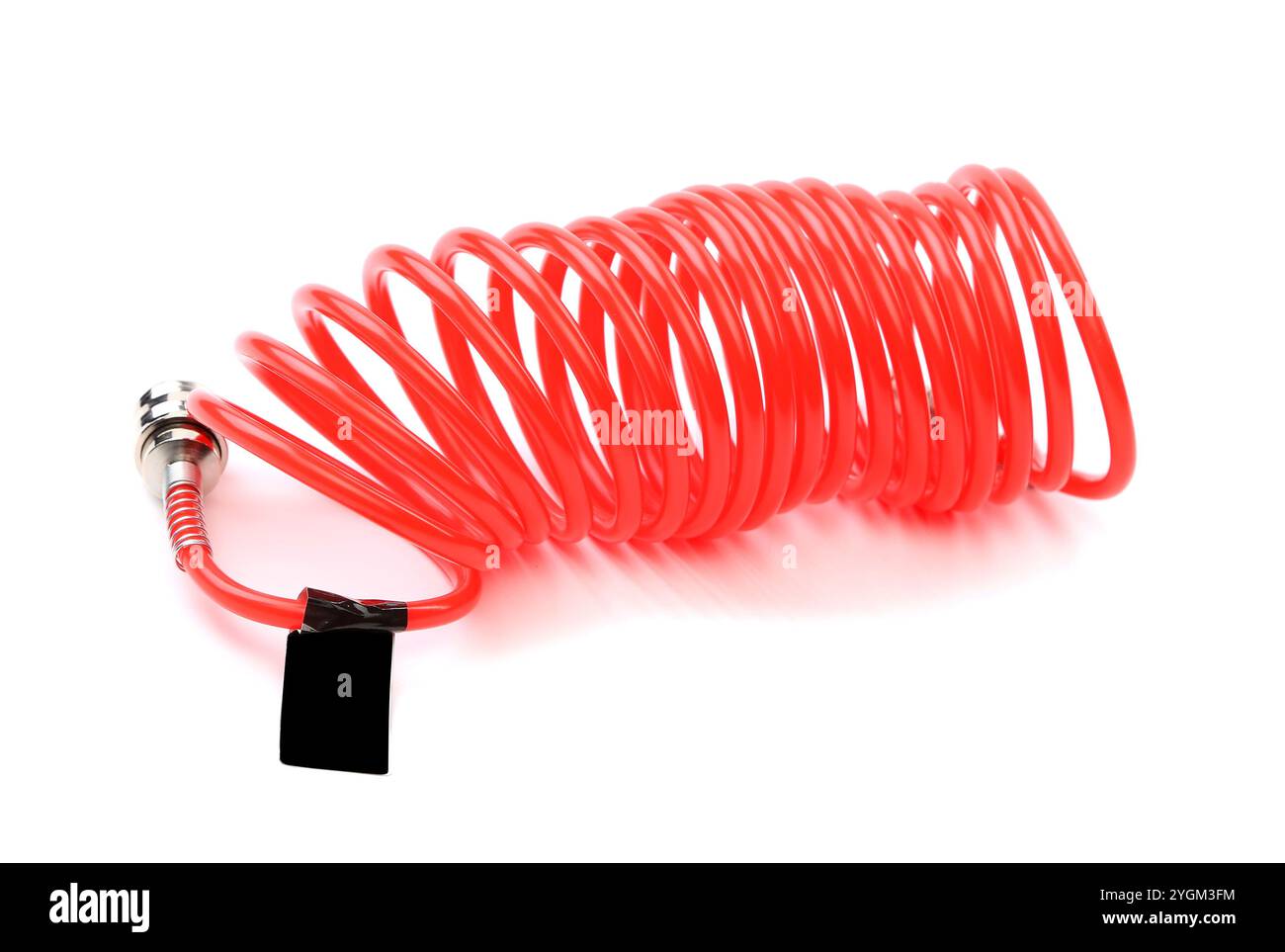 Plastic spring isolated on a white background Stock Photo - Alamy