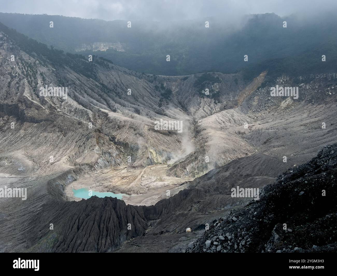 Tangkuban Perahu Volcano, Kawah Ratu (Queen Crater). Bandung, West Java ...