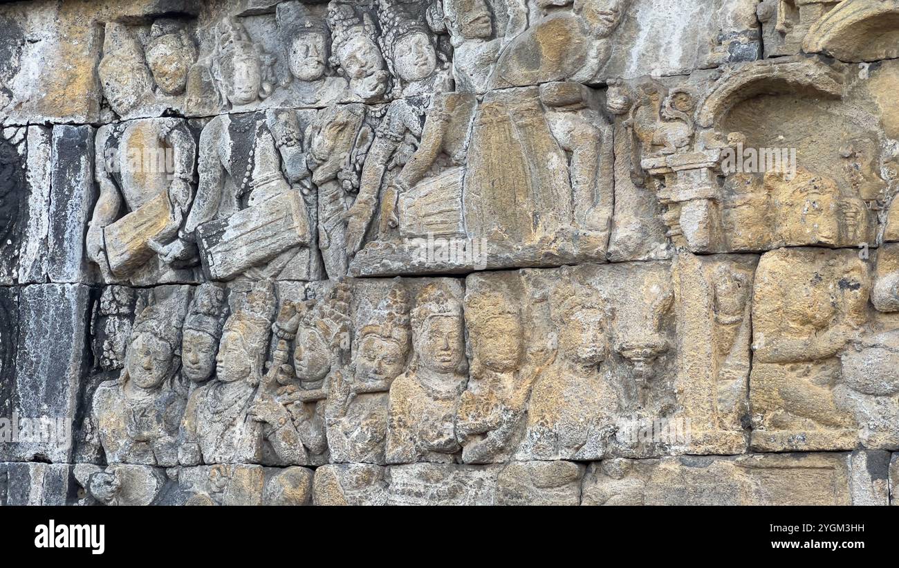 Borobudur Temple on Java in Indonesia, Unesco world heritage Stock ...