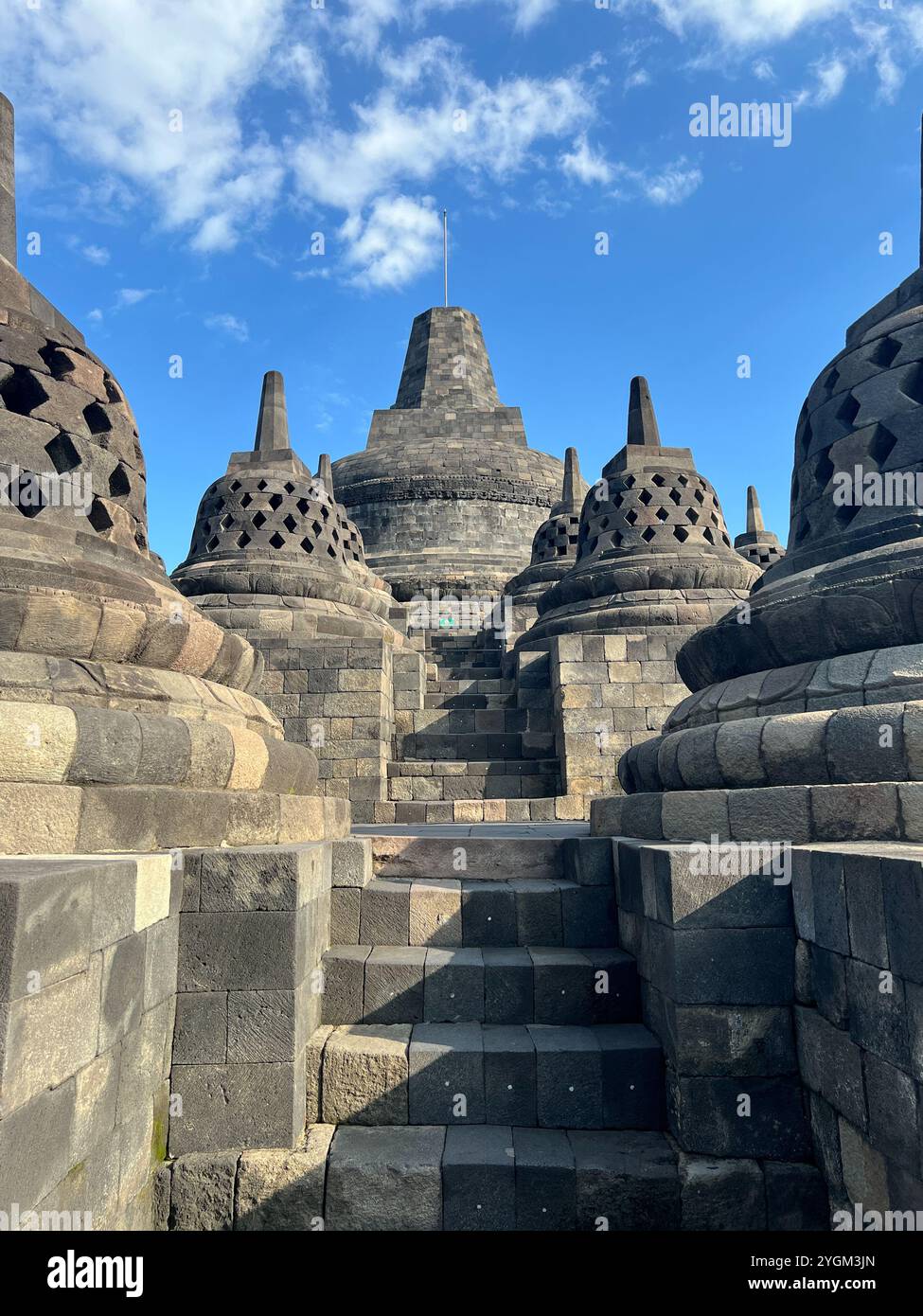 Borobudur Temple on Java in Indonesia, Unesco world heritage Stock ...
