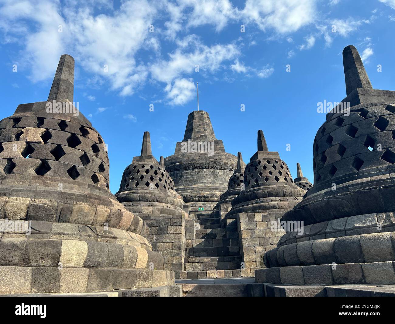 Borobudur Temple on Java in Indonesia, Unesco world heritage Stock ...