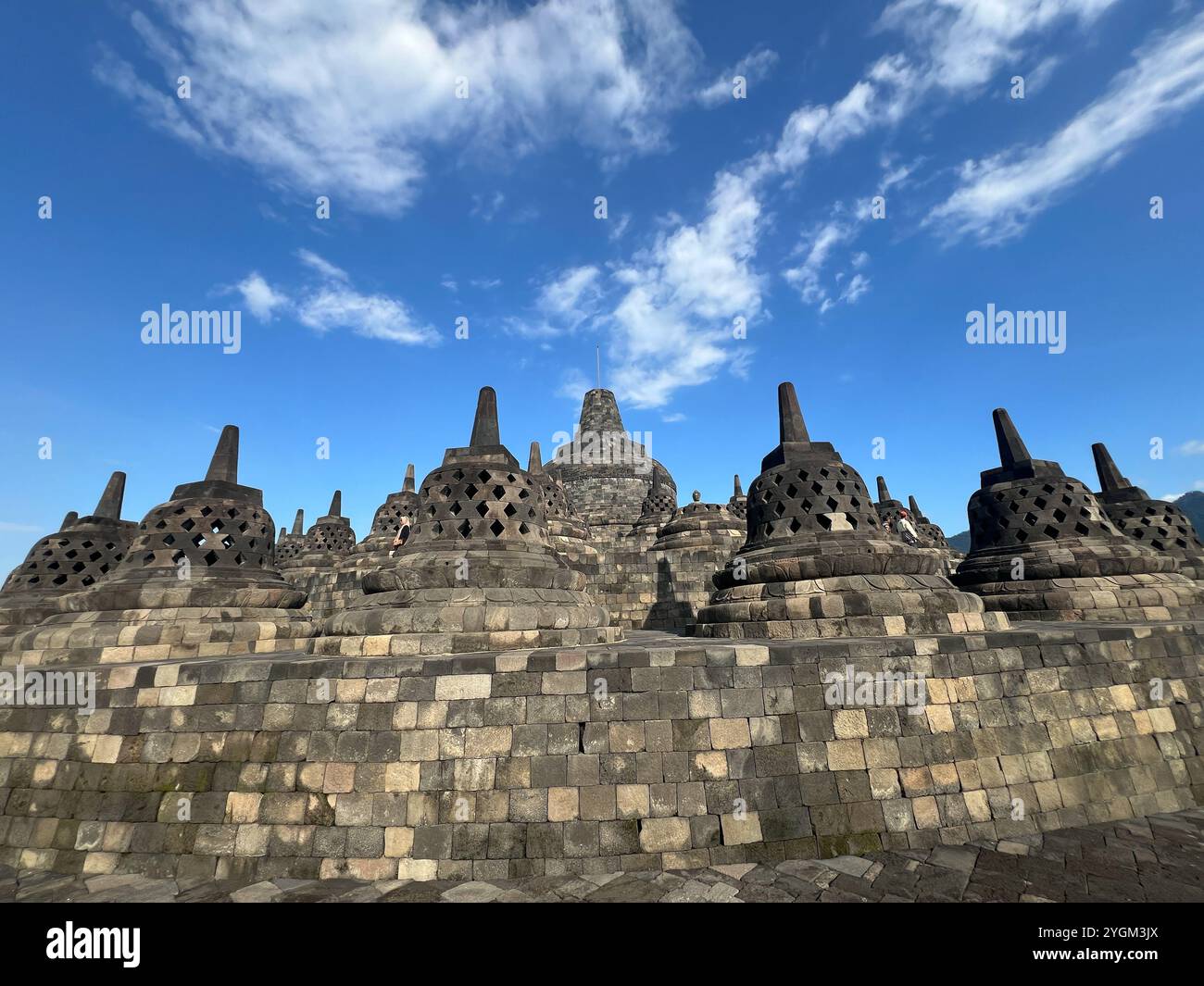 Borobudur Temple on Java in Indonesia, Unesco world heritage Stock ...