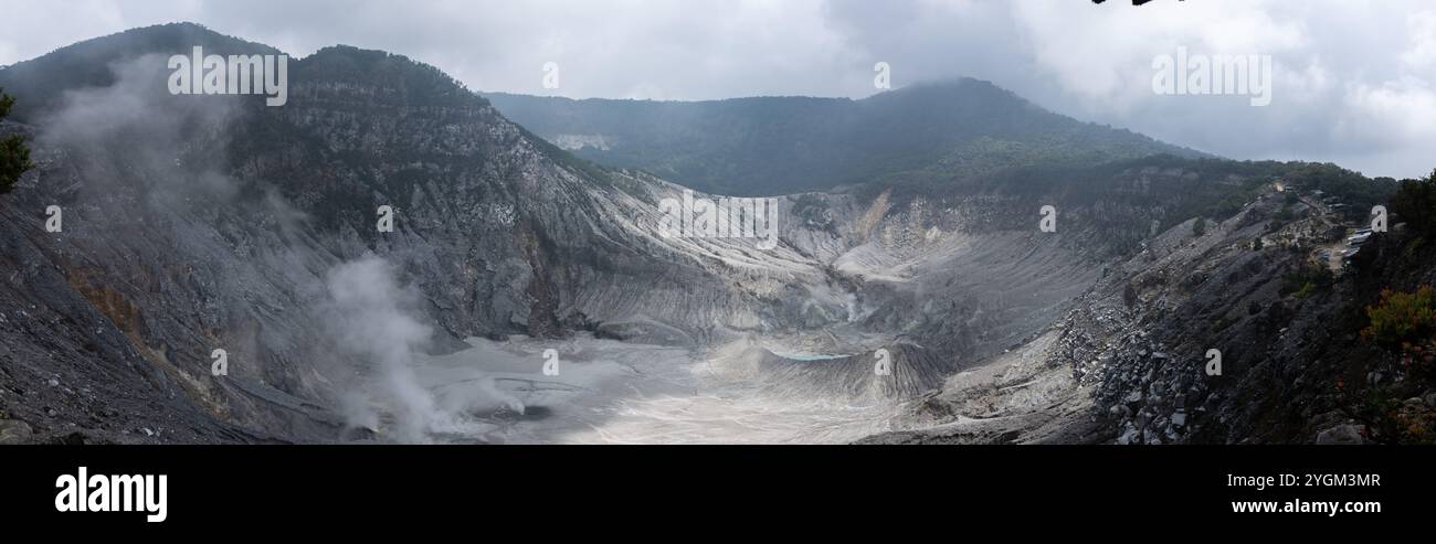 Tangkuban Perahu Volcano, Kawah Ratu (Queen Crater). Bandung, West Java ...