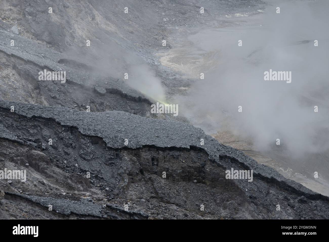 Tangkuban Perahu Volcano, Kawah Ratu (Queen Crater). Bandung, West Java ...