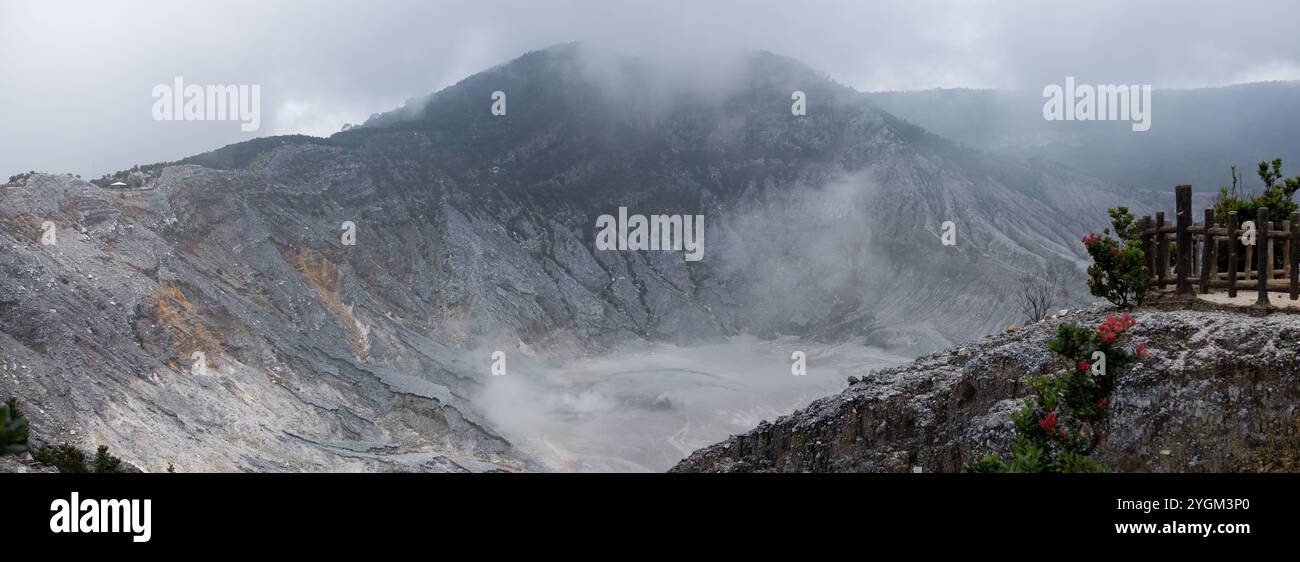 Tangkuban Perahu Volcano, Kawah Ratu (Queen Crater). Bandung, West Java ...