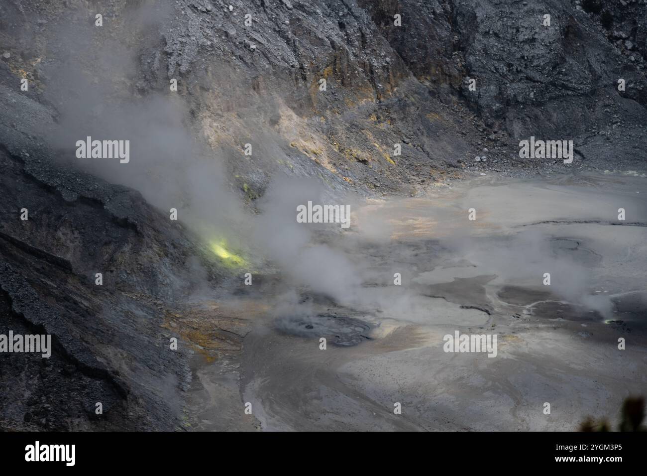 Tangkuban Perahu Volcano, Kawah Ratu (Queen Crater). Bandung, West Java ...