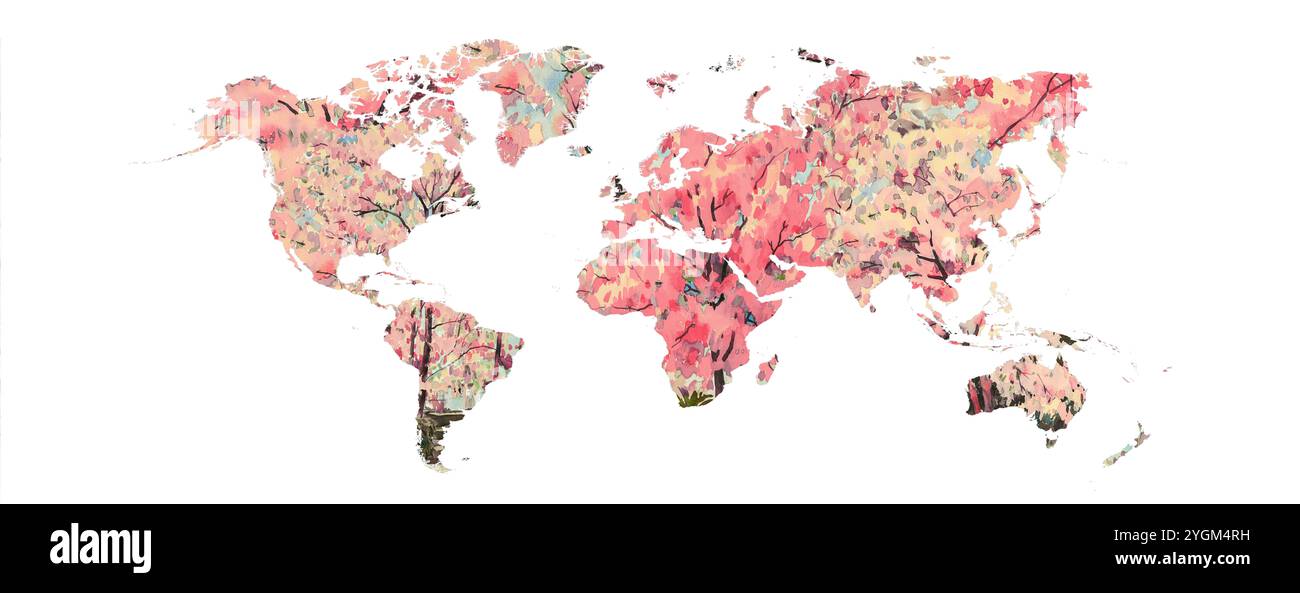 Painted tour map Cut Out Stock Images & Pictures - Alamy