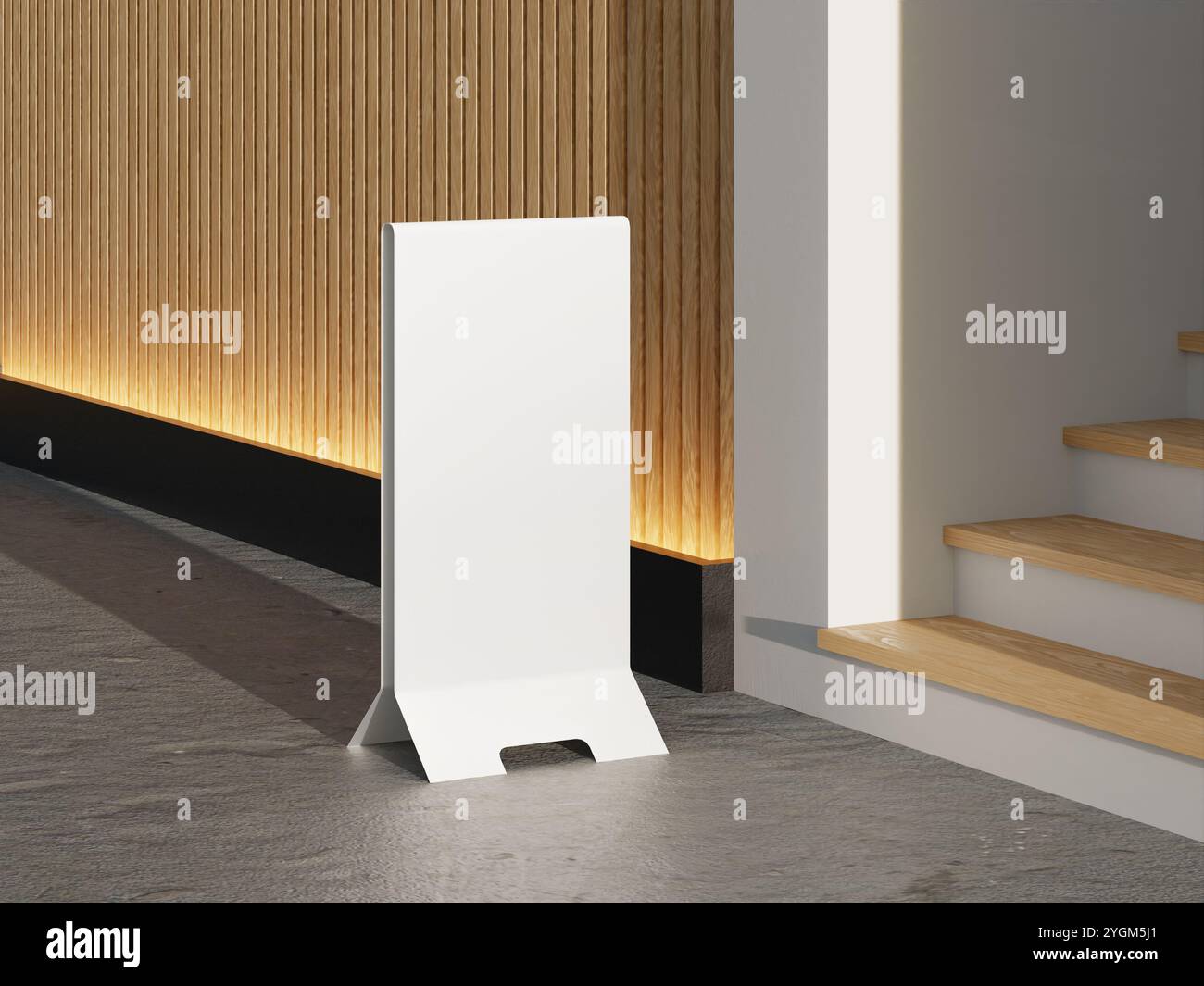 3D Blank Advertising Display Stand Sign Mockup Stock Photo - Alamy