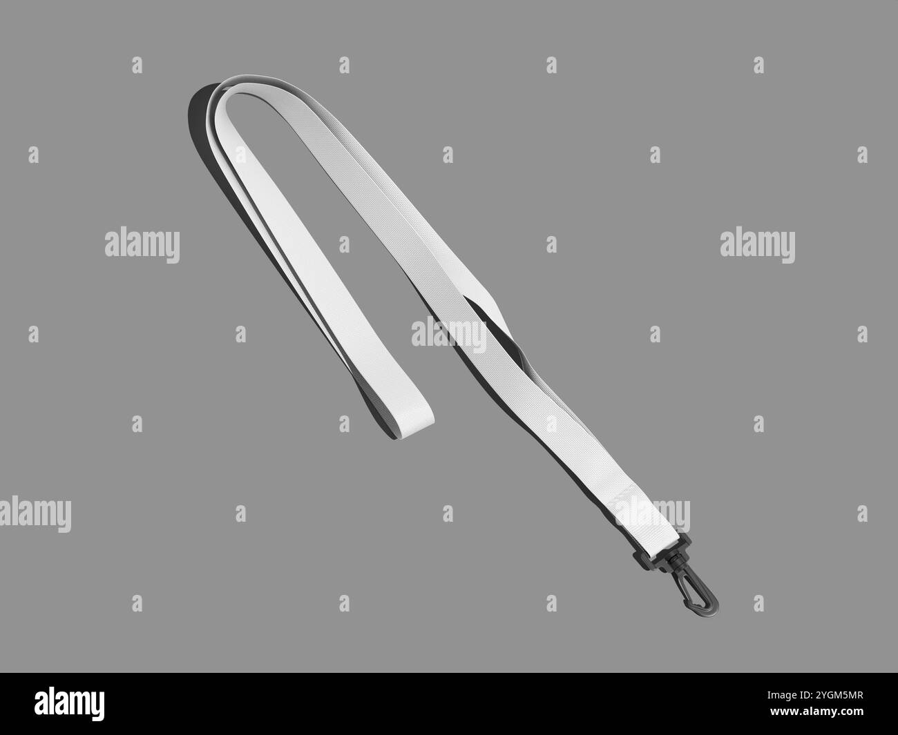 Blank White Badge Lanyard Lace Mockup 3D Stock Photo - Alamy