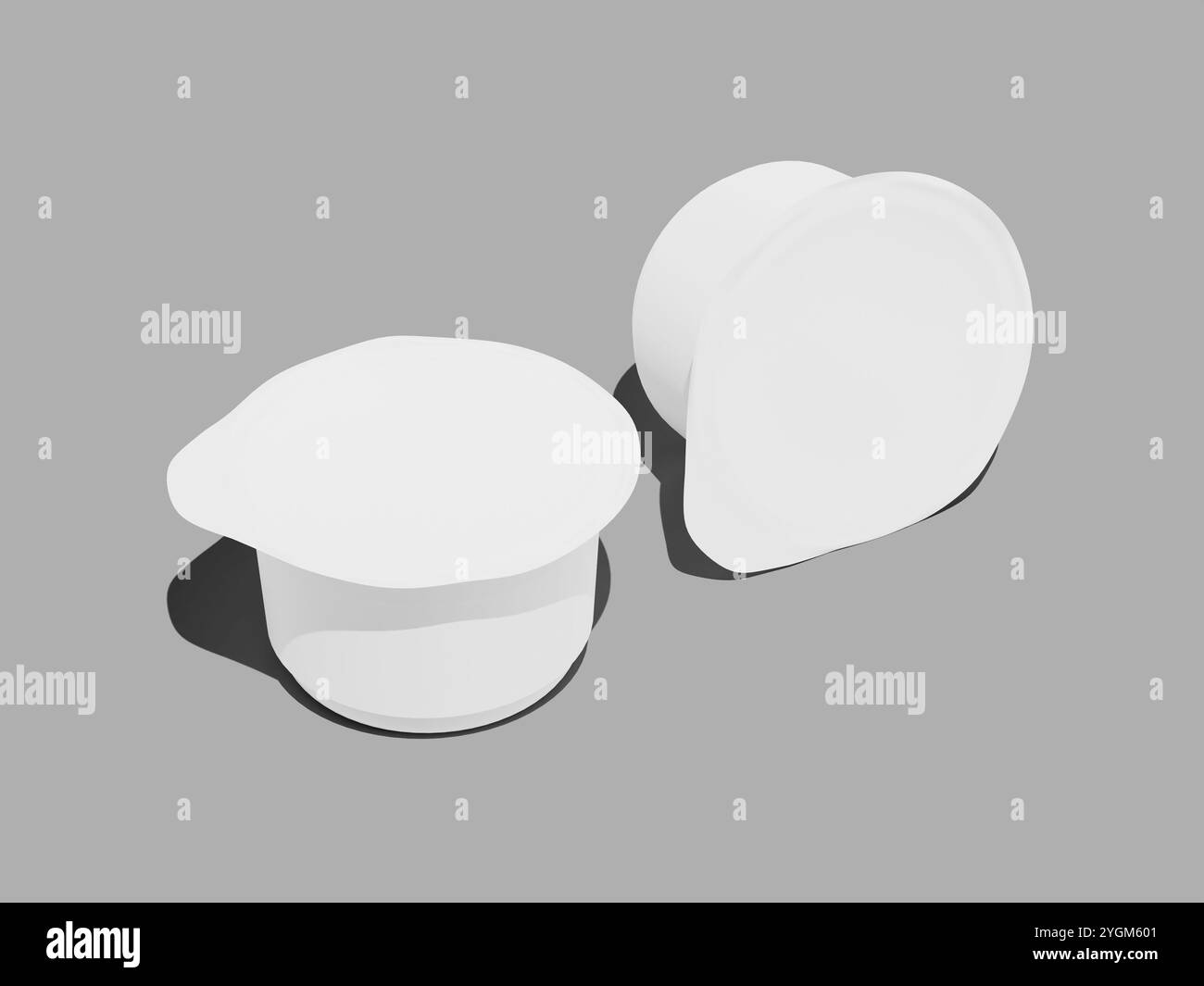 Realistic White Blank Cup packaging Mockup 3D Isolated Stock Photo - Alamy