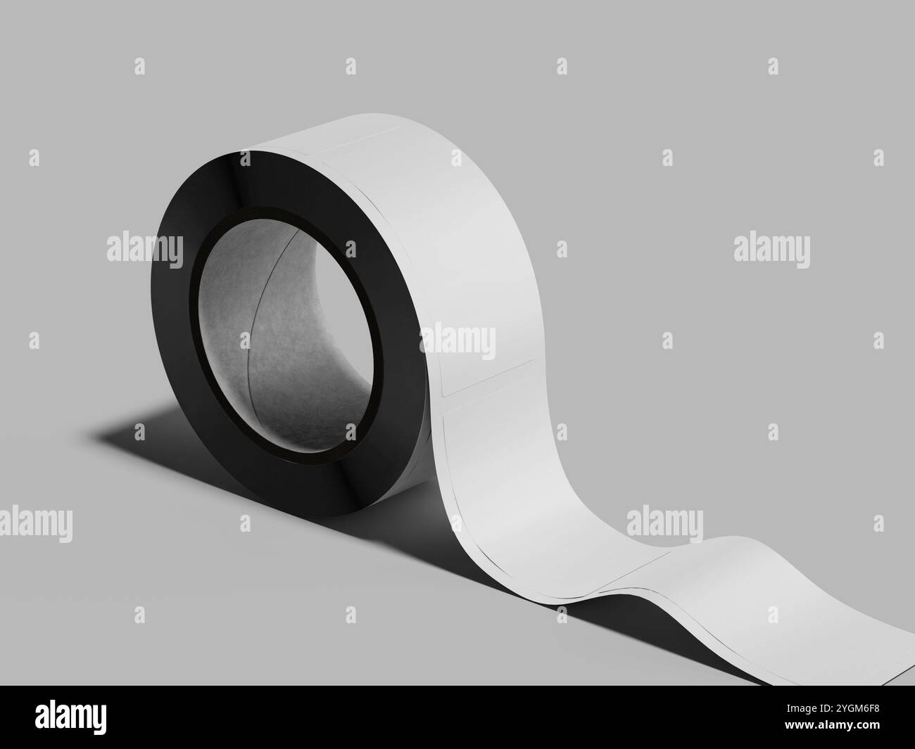 White Blank Tape Sticker Mockup 3d Render Stock Photo - Alamy