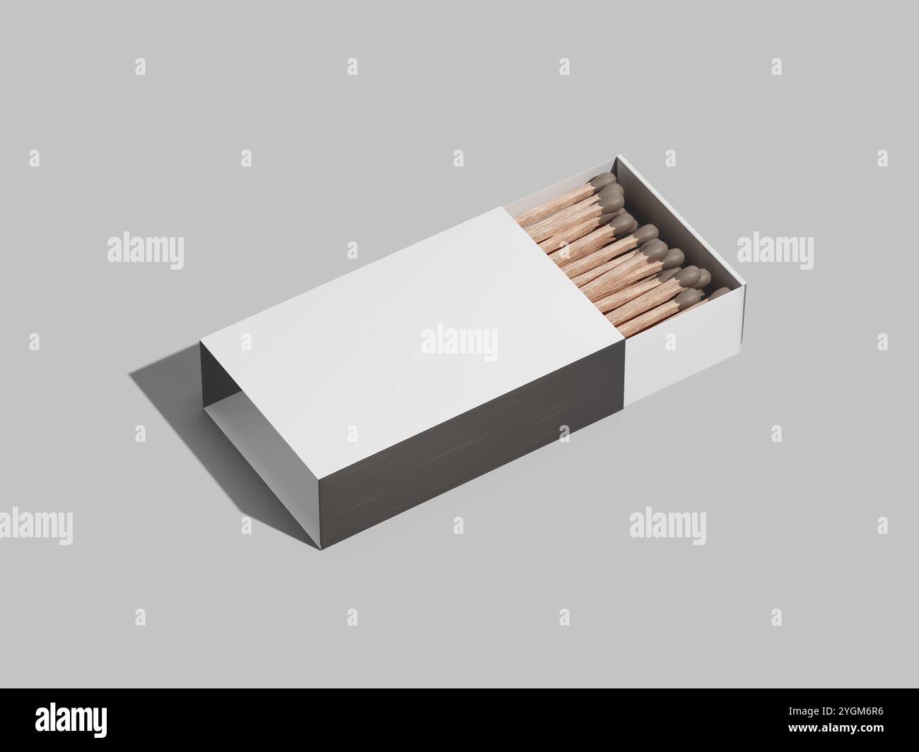 Isolated White Blank Matches Box packaging Mockup Stock Photo - Alamy