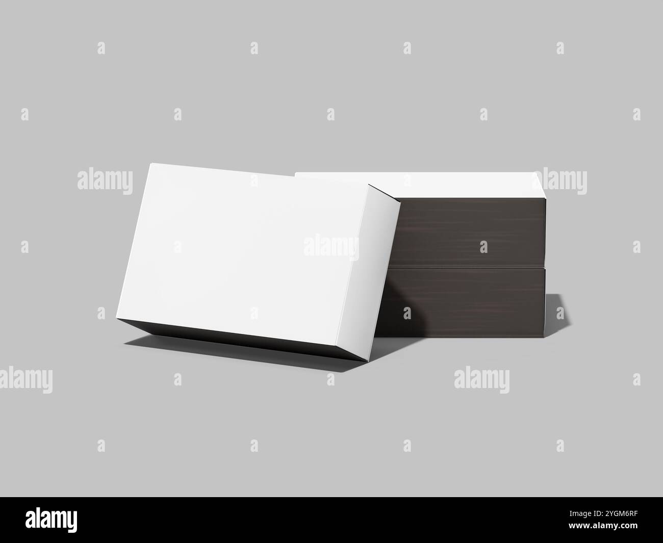 White Blank Matches Slide Box Mockup on Grey Background Stock Photo - Alamy