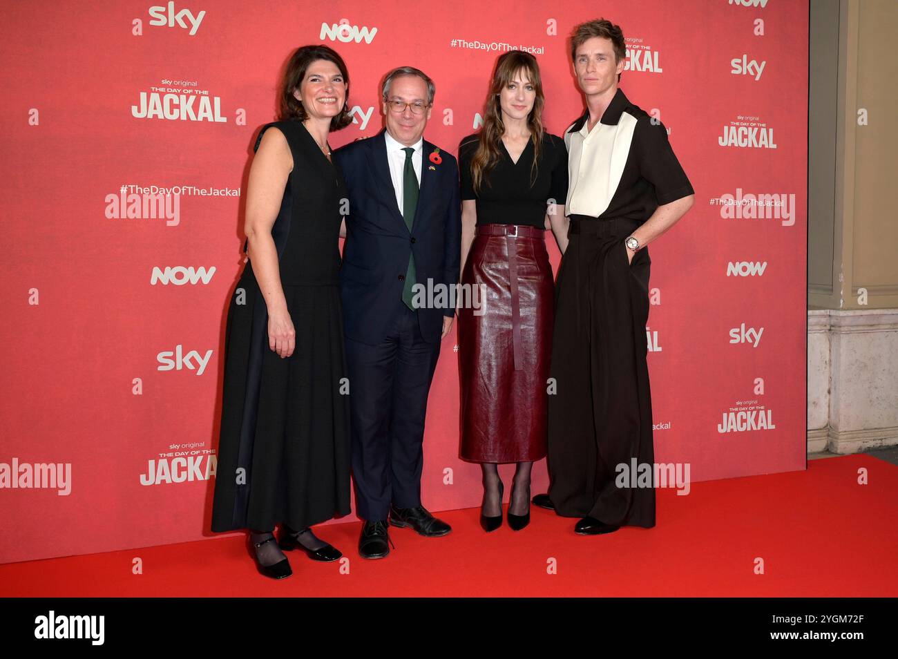 Anne Llewellyn, Edward Llewellyn, Hannah Bagshawe und Eddie Redmayne ...