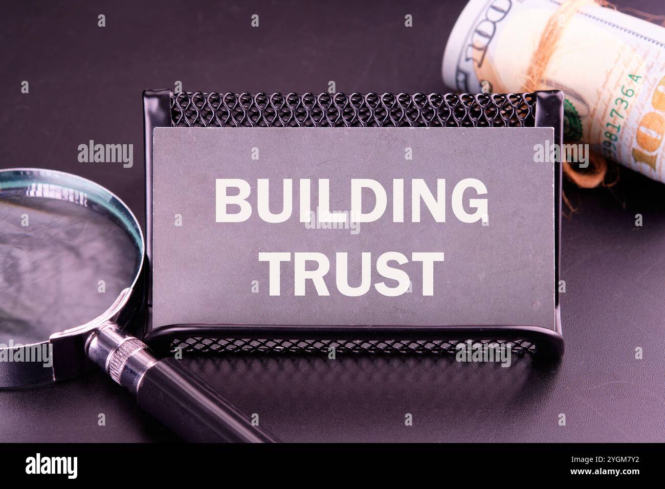 Business concept. The phrase, the text,the words BUILDING TRUST is ...