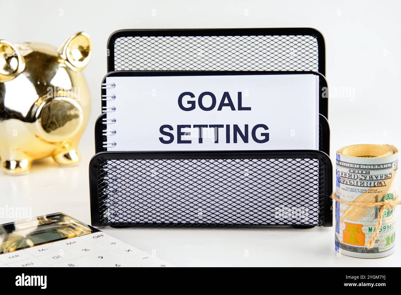 Business concept. The phrase, the text, the words GOAL SETTING is ...